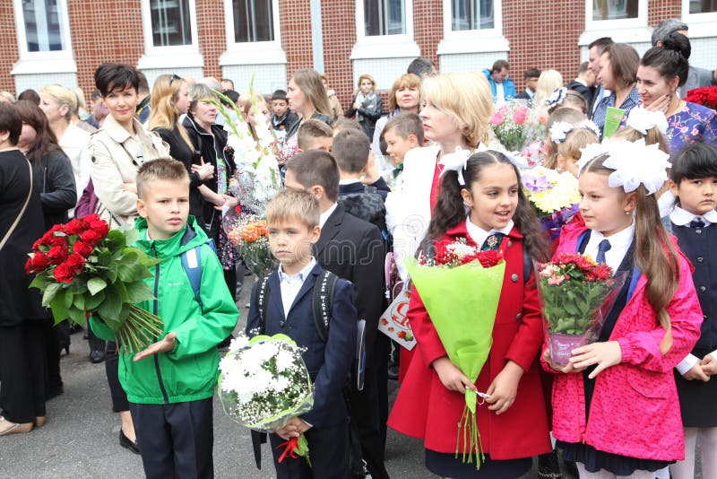 The First Call. September 1, Knowledge Day in Russian School. Day of ...