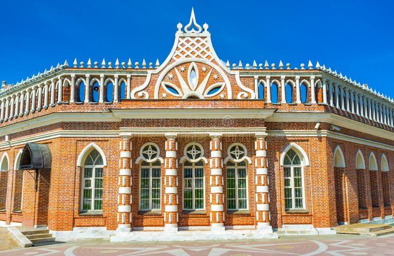 The First Cavalry Building in Tsaritsino Stock Photo - Image of ...