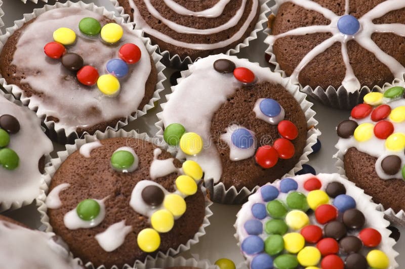 First chocolate muffins stock image. Image of childhood - 12000513