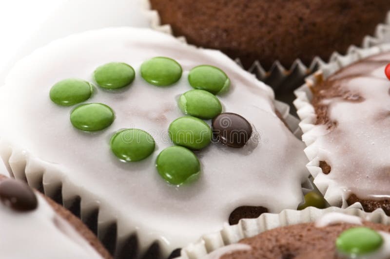 First Chocolate Muffins. Christmas Tree Stock Image - Image of ...