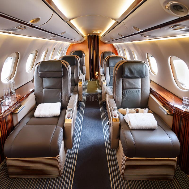 First Class Aircraft, AI Generated Stock Illustration - Illustration of ...