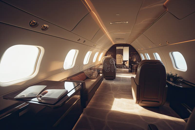 First class in an airplane stock illustration. Illustration of aircraft ...