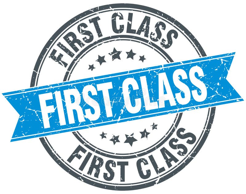 First class stamp stock vector. Illustration of round - 136894675