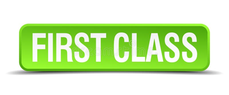 First class button stock vector. Illustration of sign - 121047006