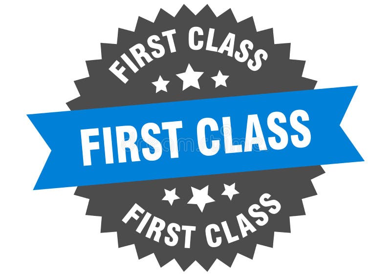 First class stamp stock vector. Illustration of round - 136894675