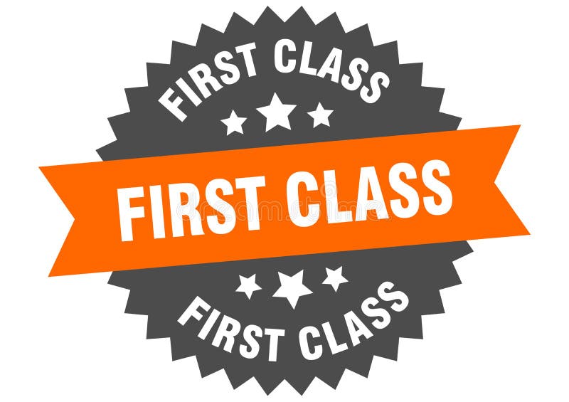 First Class Banner. First Class Speech Bubble Label Set. Stock Vector ...