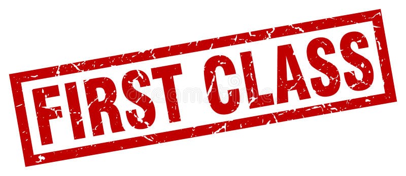 First class stamp stock vector. Illustration of round - 136894675