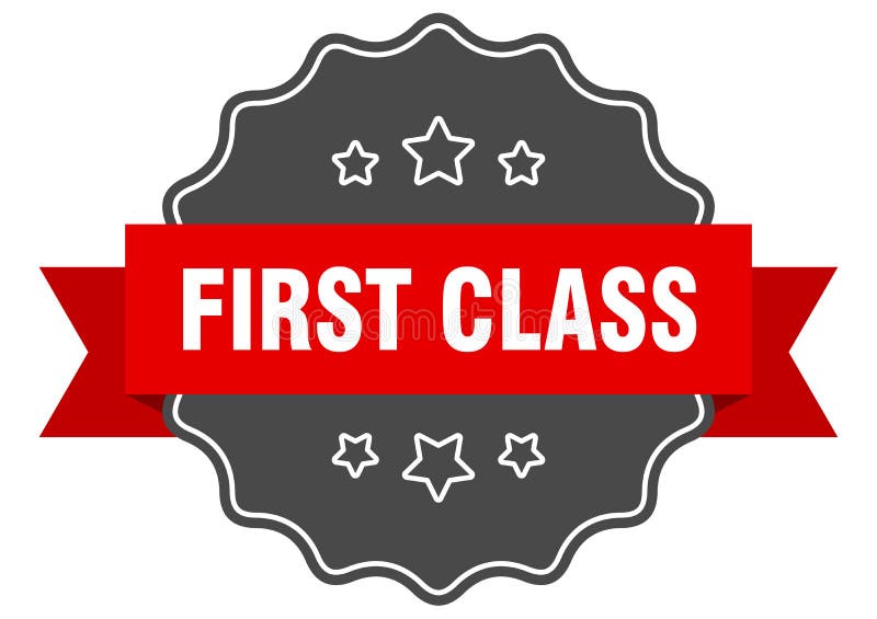 First class seal. stamp stock vector. Illustration of label - 120978170