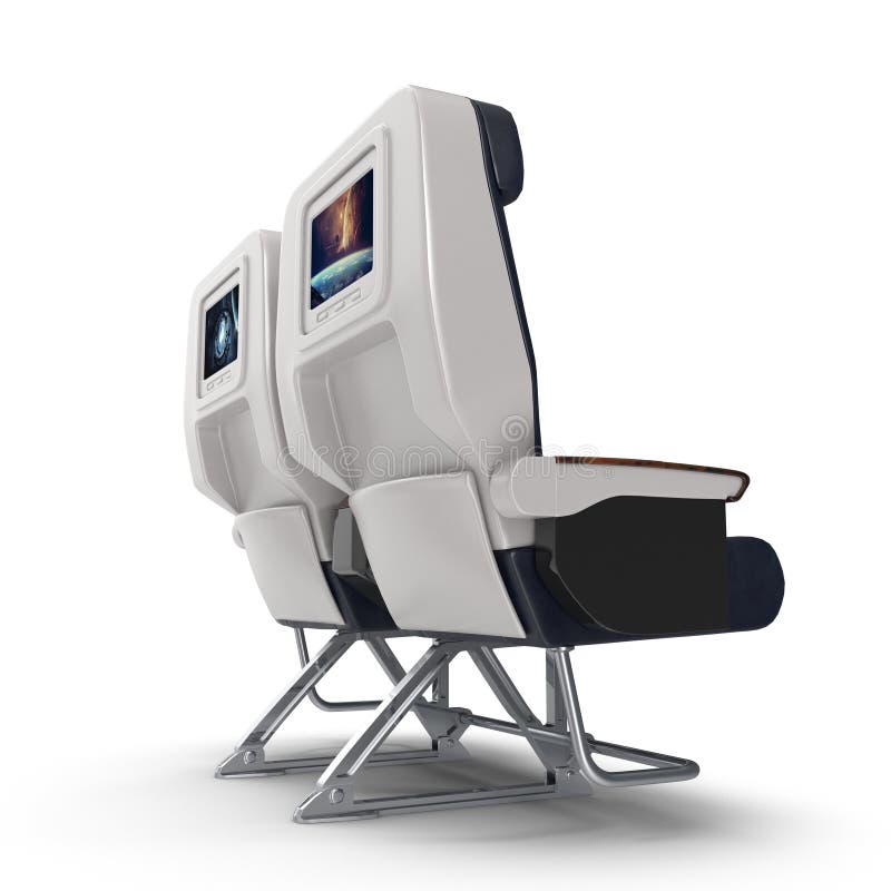 First Class Passenger Double Aircraft Seat. 3D Illustration, Isolated ...