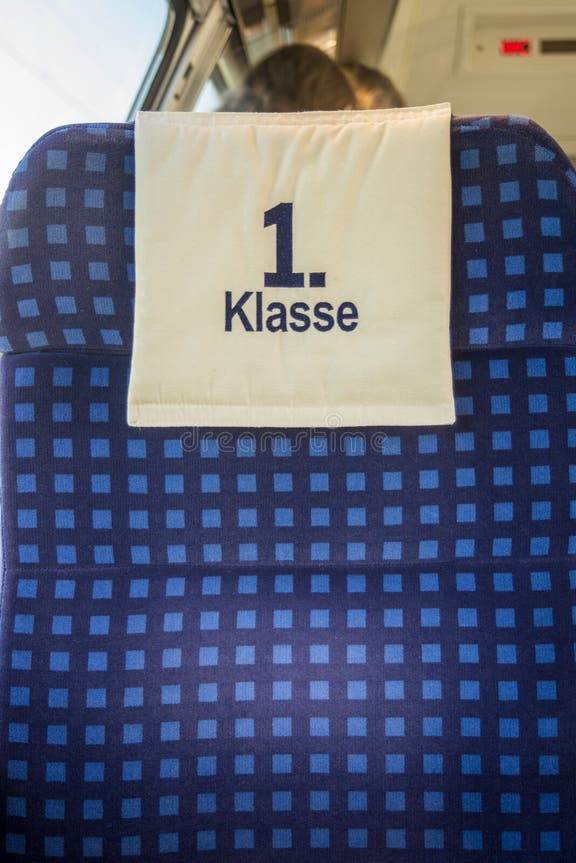 First Class Seat in German Train Stock Photo - Image of waggon ...