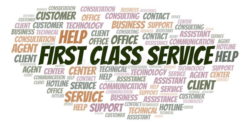 Customer First word cloud stock illustration. Illustration of card ...