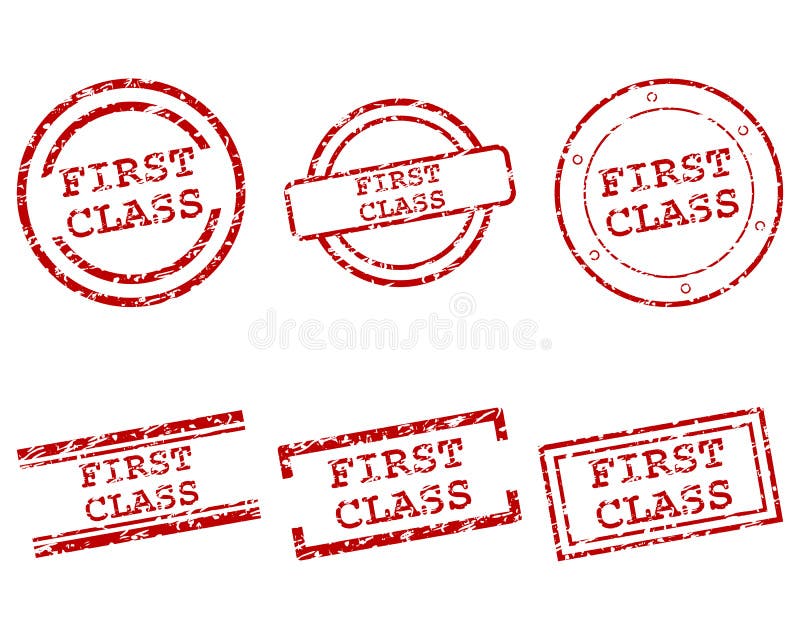 First class stamps stock vector. Illustration of design - 120850063