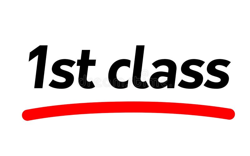 First class sticker stock vector. Illustration of postage - 101728604