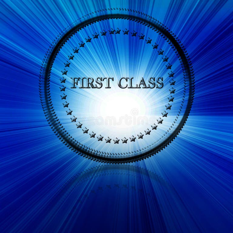 First class symbol stock illustration. Illustration of sealed - 5810722