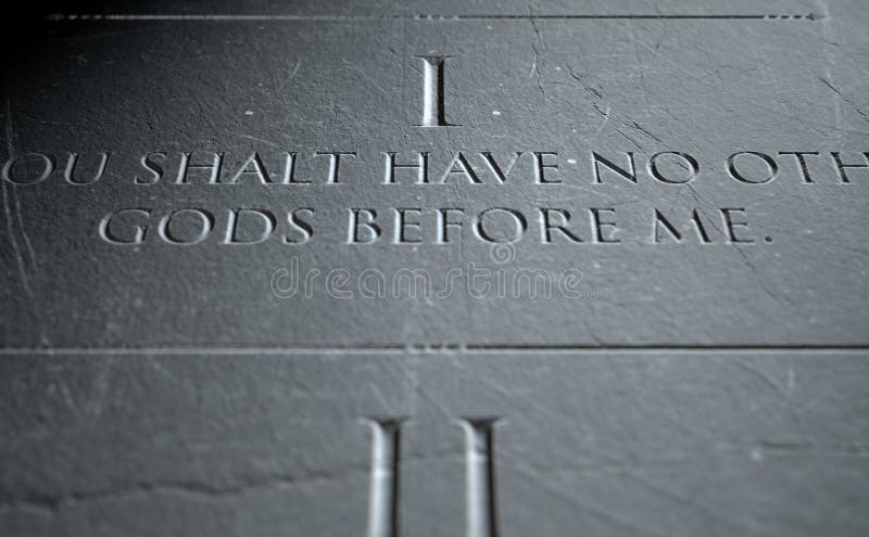 The First Commandment stock illustration. Illustration of inscribed ...