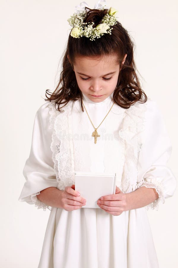 First communion 3 stock photo. Image of attractive, feminine - 9364458