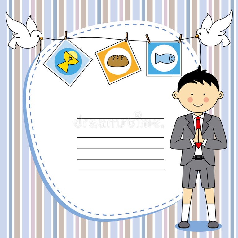 First Communion Invitation Boy Stock Illustrations – 939 First ...