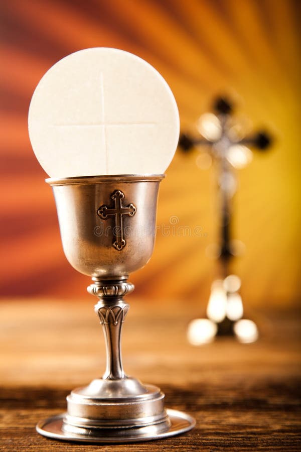 First Communion, Bright Background, Saturated Concept Stock Photo ...