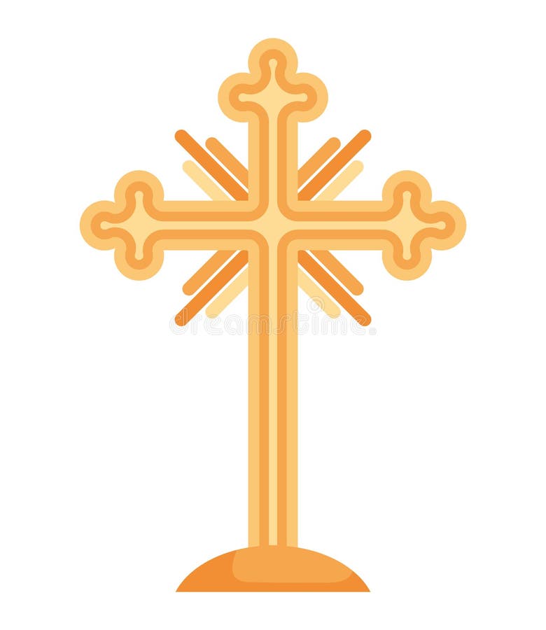First Communion Catholic Cross Stock Vector - Illustration of spiritual ...
