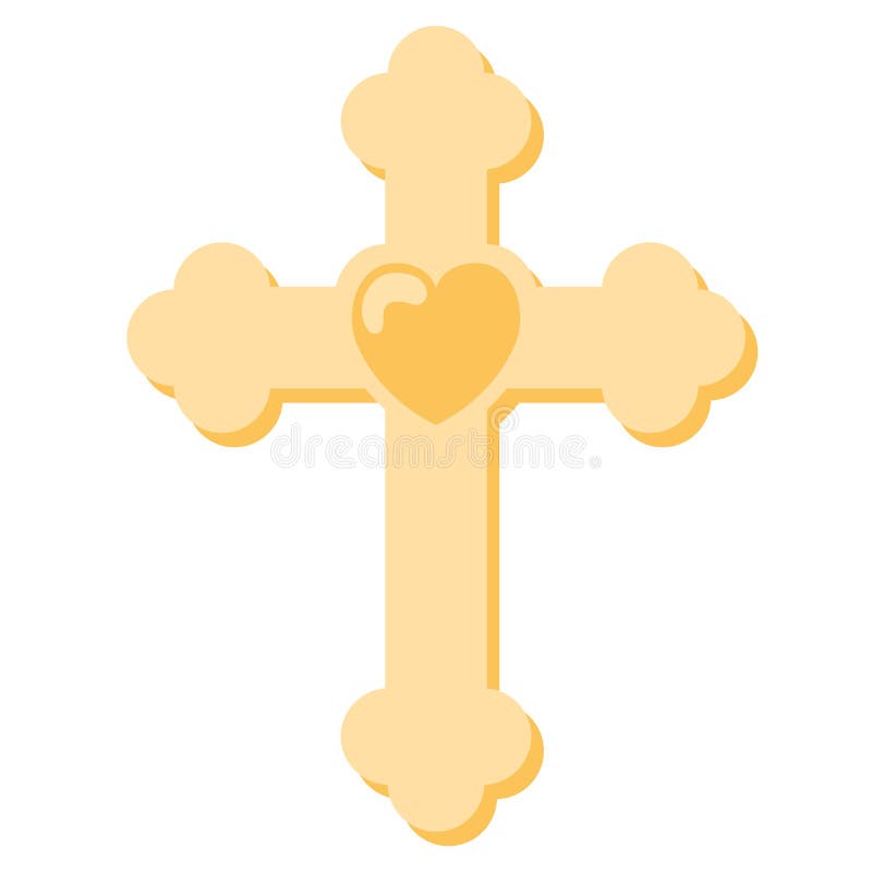 First Communion Catholic Cross Stock Vector - Illustration of holy ...