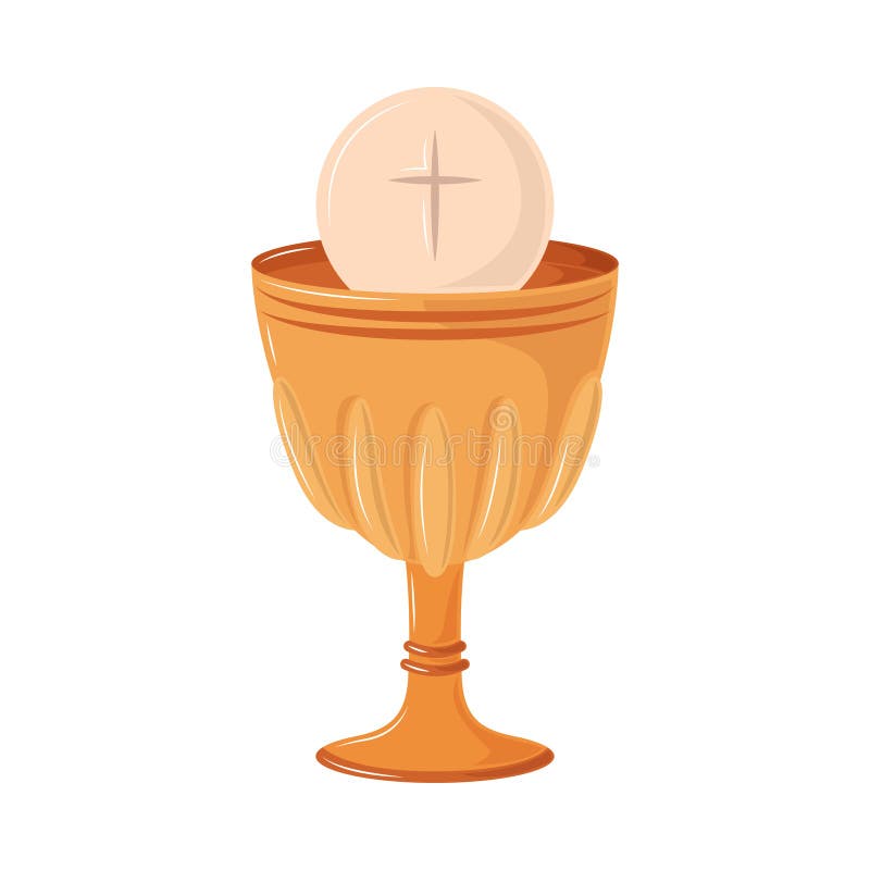 First Communion Chalice and Host Stock Vector - Illustration of ...