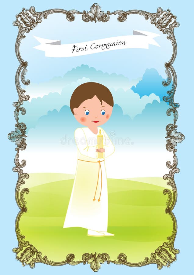 1st Communion Invitation Border