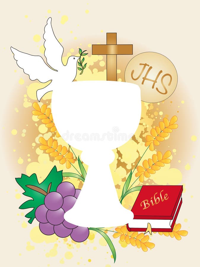 Modern Abstract Watercolor Tempera Eucharist Symbol of Bread Stock ...