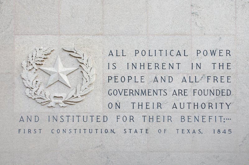 First Constitution, State of Texas, 1845 Stock Image - Image of civil ...