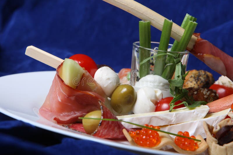 First course stock image. Image of olive, fish, tomatoes - 39097373