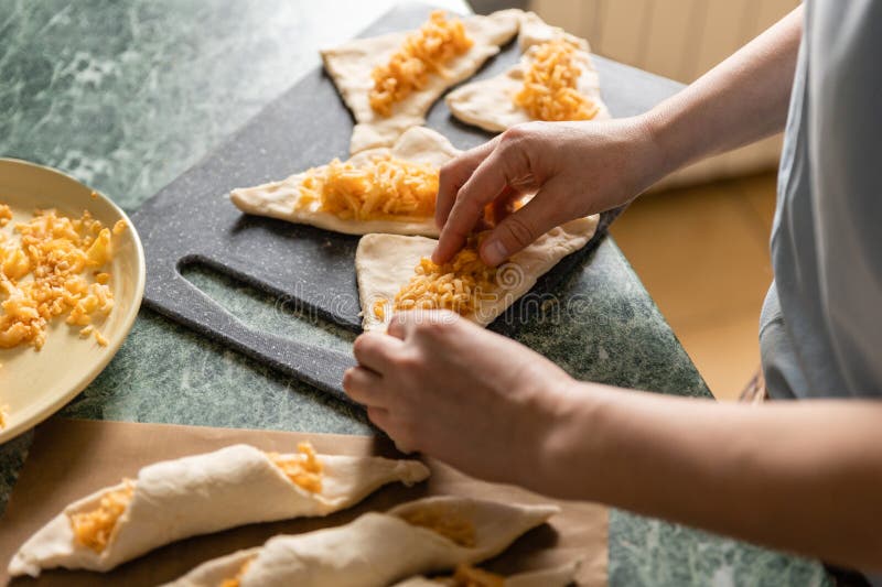 The First Culinary Experience. Spread Out the Apple Filling. View from ...