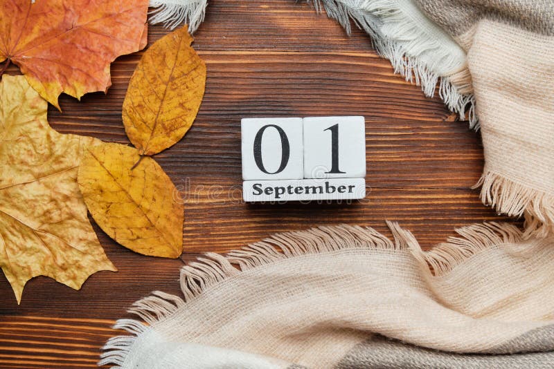 First Day of Autumn Month Calendar September Stock Photo - Image of ...