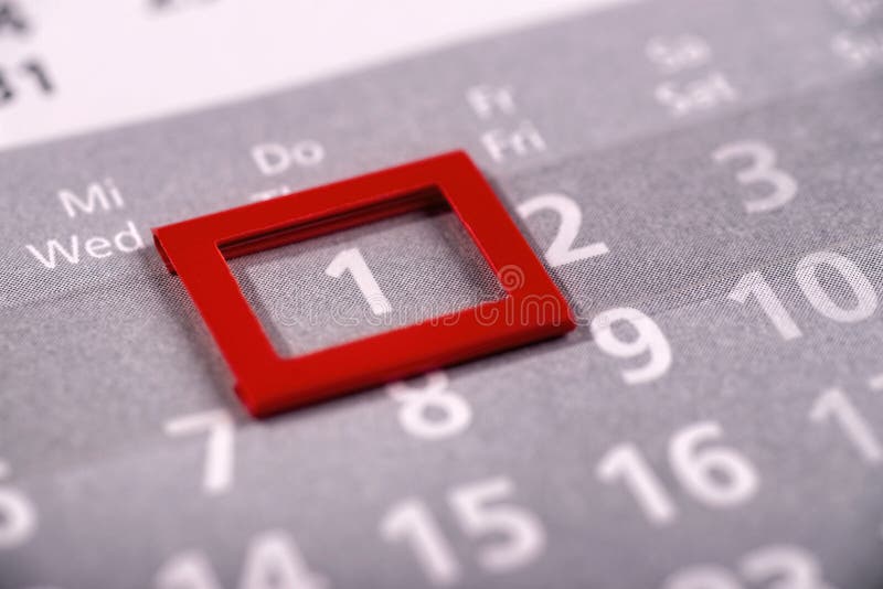 The First Day of a Month on a Calendar Stock Photo - Image of people ...