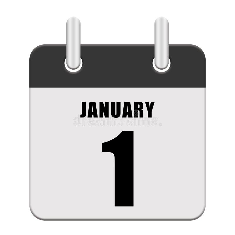 The First Day of Month. January 1 Stock Image - Illustration of year ...