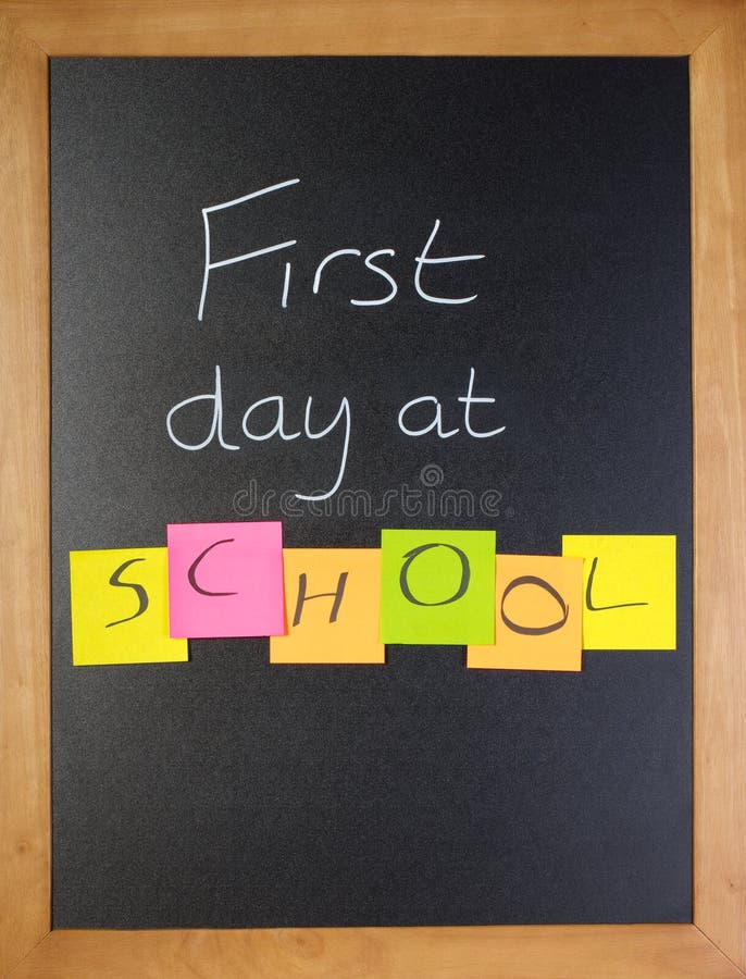 First day at school stock photo. Image of post, school - 22915324