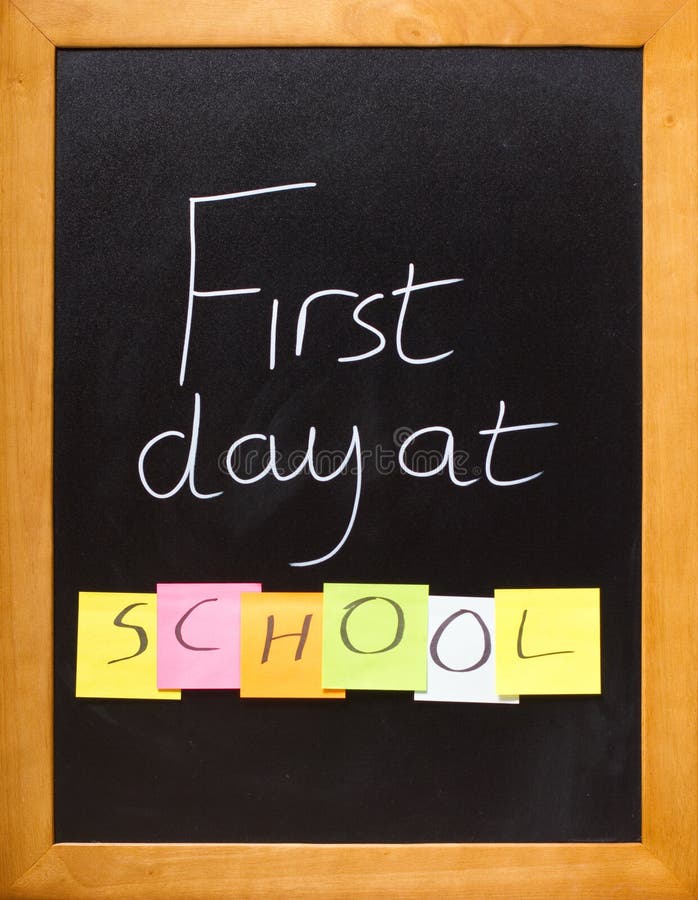 First day at school stock photo. Image of post, school - 22915324