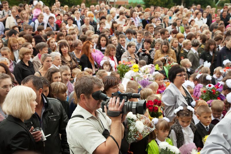570 Young Russian School Girls First Day Stock Photos - Free & Royalty ...
