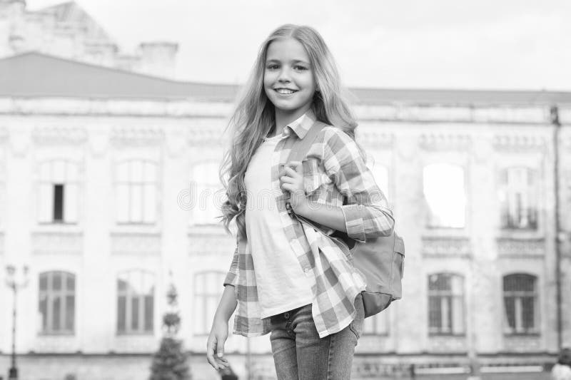 First Day of School. Happy Child Back To School. Elementary School ...