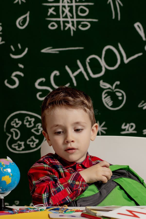 First Day of School. Kid Boy from Primary School. Back To School ...