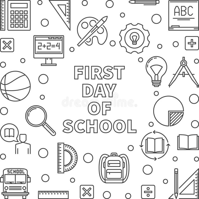 First Day School Stock Illustrations – 2,998 First Day School Stock ...