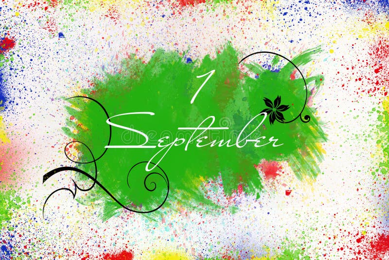 First day of september stock illustration. Illustration of desktop ...