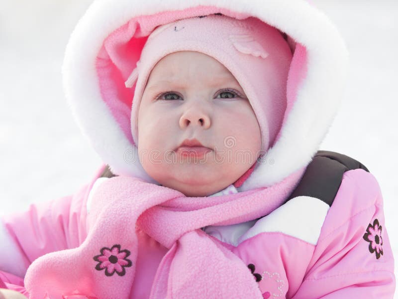 First discovering winter stock image. Image of childhood - 17979827