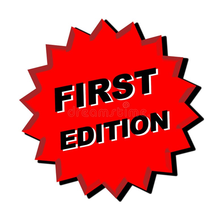 First edition sign stock illustration. Illustration of book - 12349710