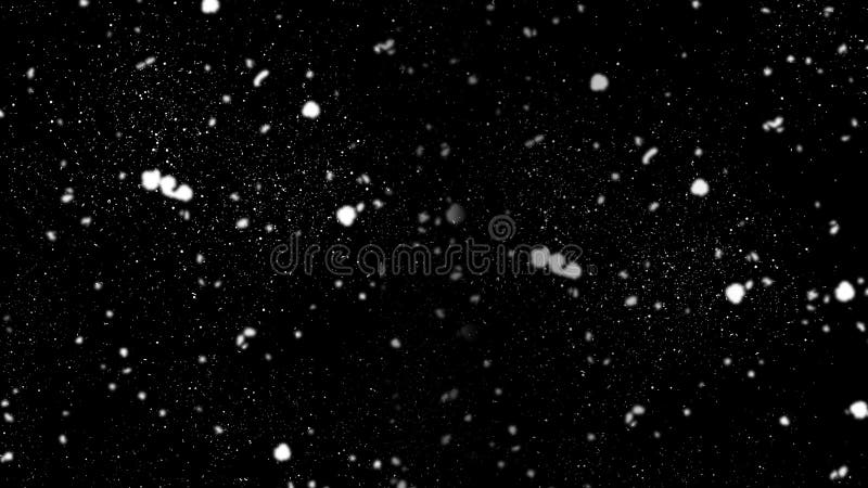 First Falling Snow Bokeh Texture on Black Background. Winter Texture ...