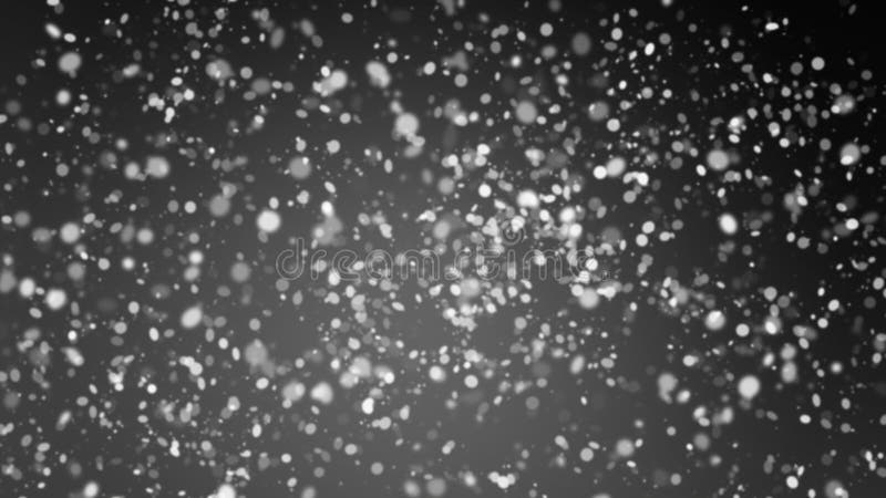 First Falling Snow Texture on Black Background. with Light Glow Effects ...