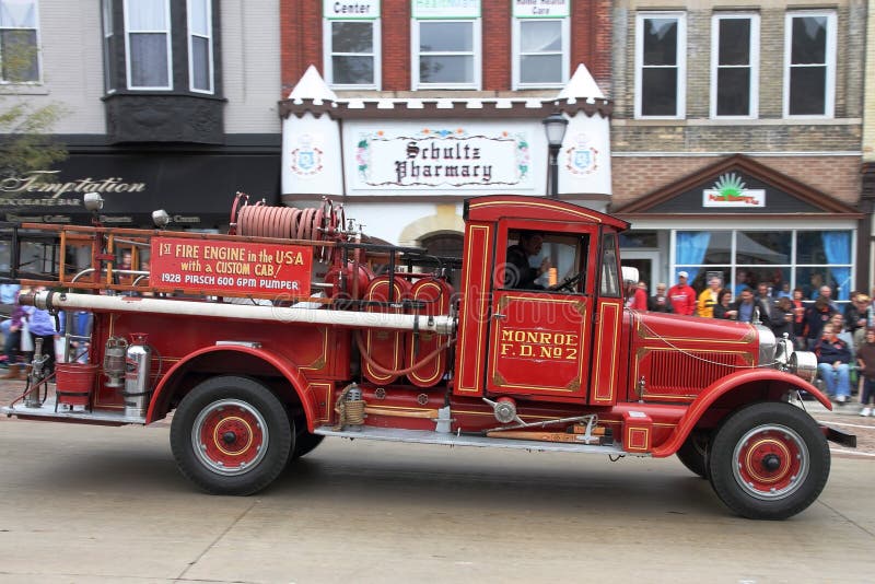 First Fire Engine with Custom Cab Editorial Image - Image of engine ...