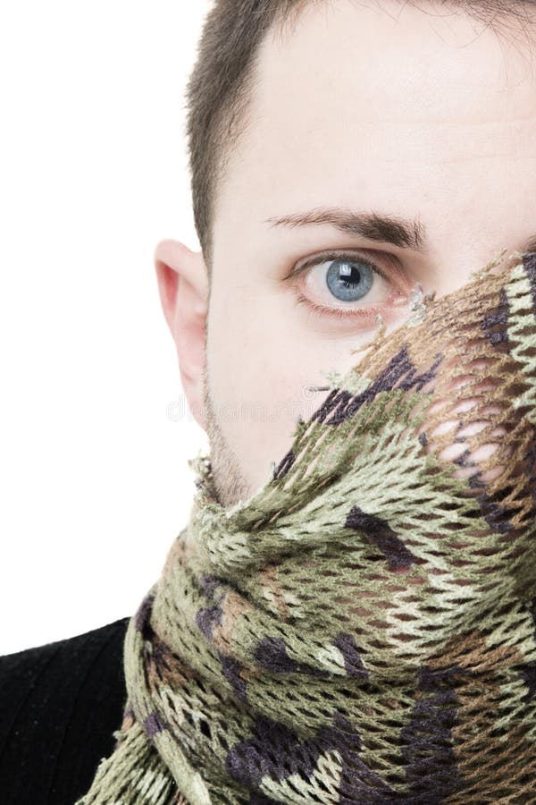 First Floor of a Dangerous Man with Blue Eyes Stock Photo - Image of ...