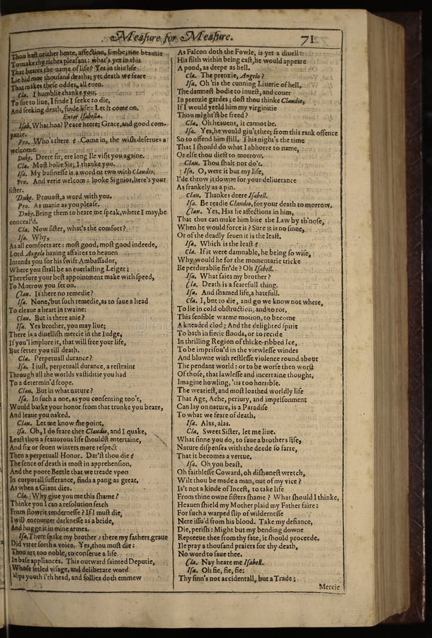 First Folio: Measure For Measure, P. 11 Picture. Image: 222411063