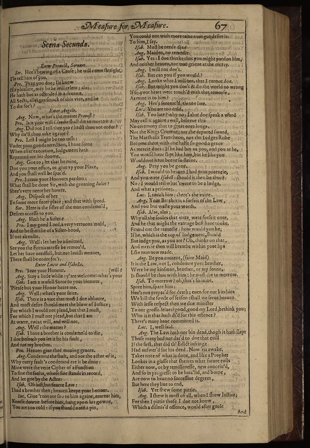 First Folio: Measure For Measure, P. 7 Picture. Image: 222384552