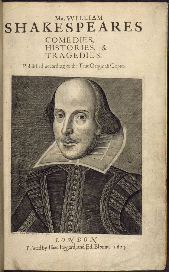 First Folio. Mr. William Shakespeares Comedies - Caption: 'William ...