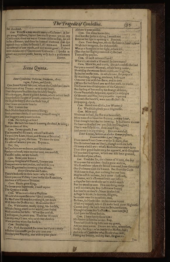 First Folio: The Tragedy Of Cymbeline, P. 27 Picture. Image: 222410687
